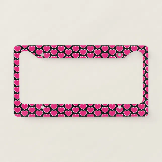 Customized and Personalized Heart Symbol on License Plate Frame | Zazzle