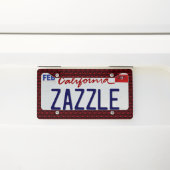 Customized and Personalized Red and Black Heart on License Plate Frame ...