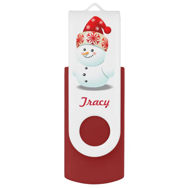 Customized Baby Snowman Cartoon USB Flash Drive | Zazzle