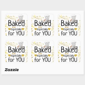 Customized Baker's Stickers for Your Baked Goods | Zazzle