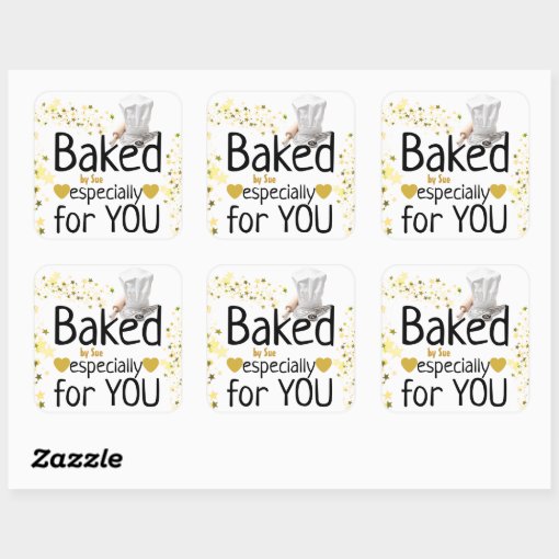 Customized Baker's Stickers for Your Baked Goods | Zazzle