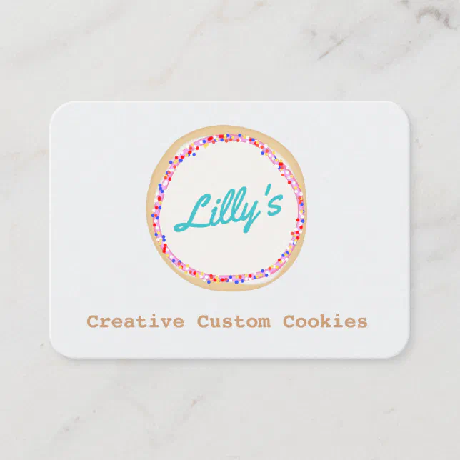 Customized Bakery Personalized Cookie Logo Square Business Card | Zazzle