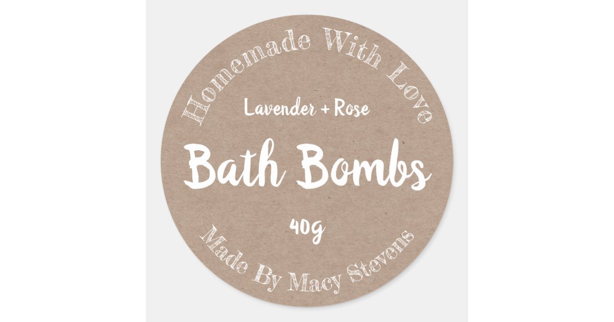 Customized Bath Bomb Label | Zazzle