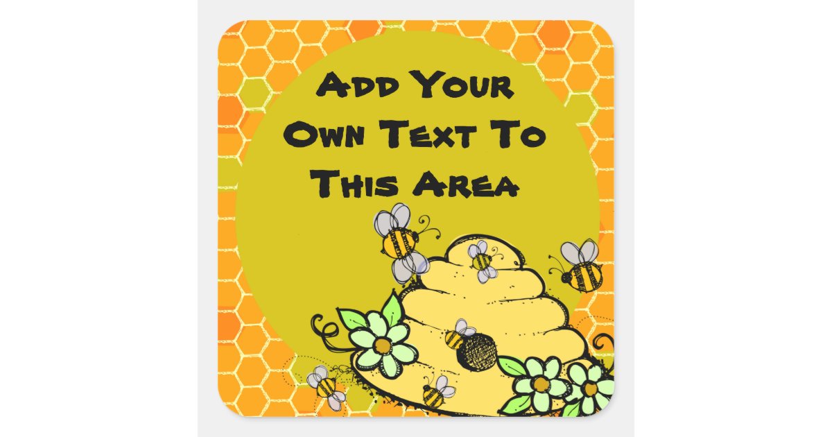 Customized Beehive and Bees Sticker | Zazzle