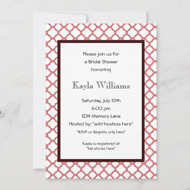 Customized Bridal Shower Invitation | Zazzle