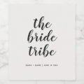 Customized Calligraphy The Bride Tribe Wedding Wine Label | Zazzle