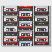 Customized Cassette Mixtape Custom Name, Occasion Wrapping Paper | Zazzle