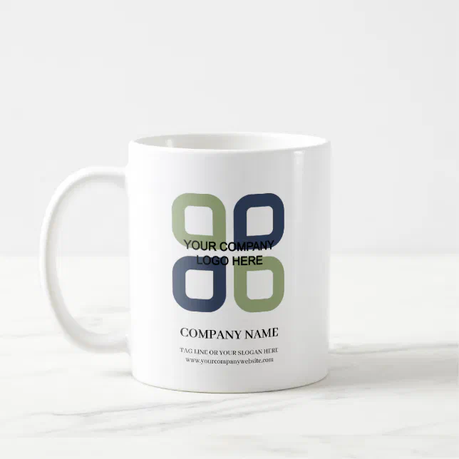 Customized Company Logo With Business Slogan Coffee Mug | Zazzle