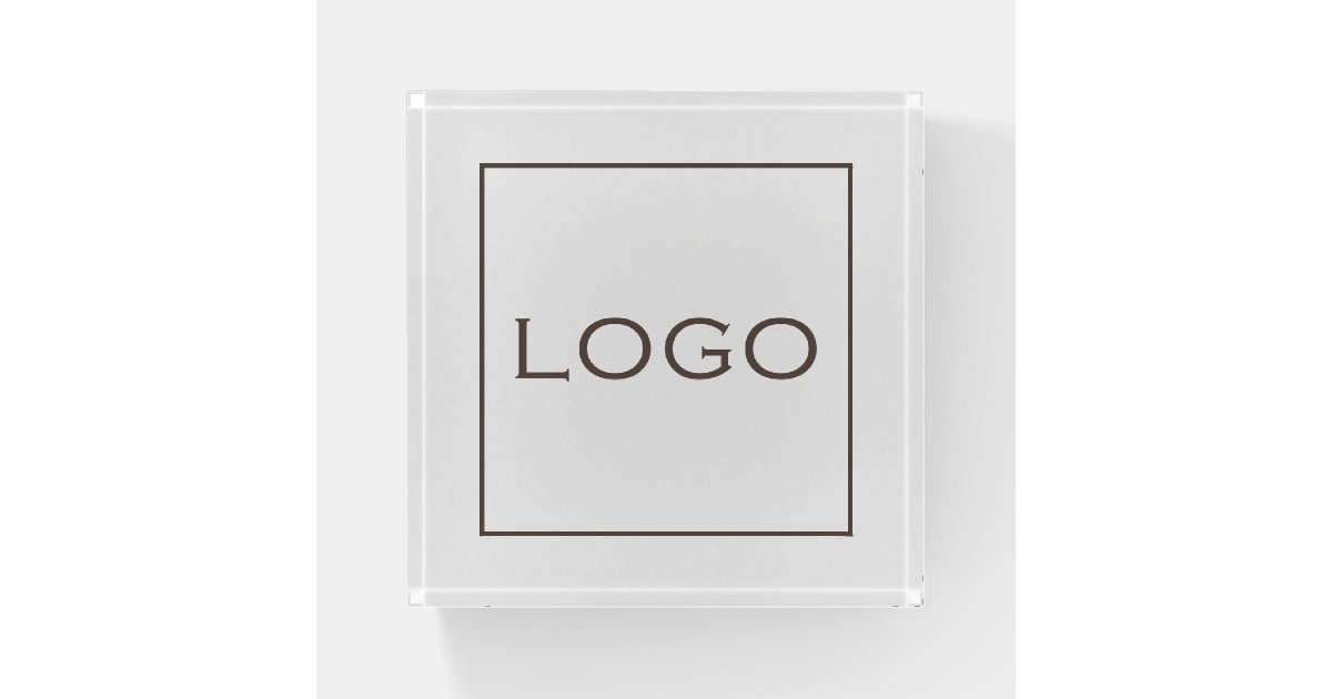 Customized Corporate Business Logo Simple Elegant Paperweight | Zazzle