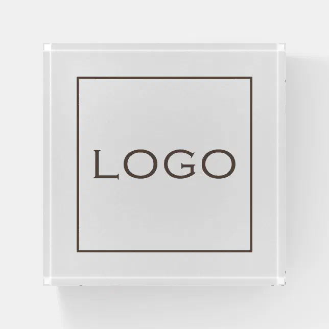 Customized Corporate Business Logo Simple Elegant Paperweight | Zazzle