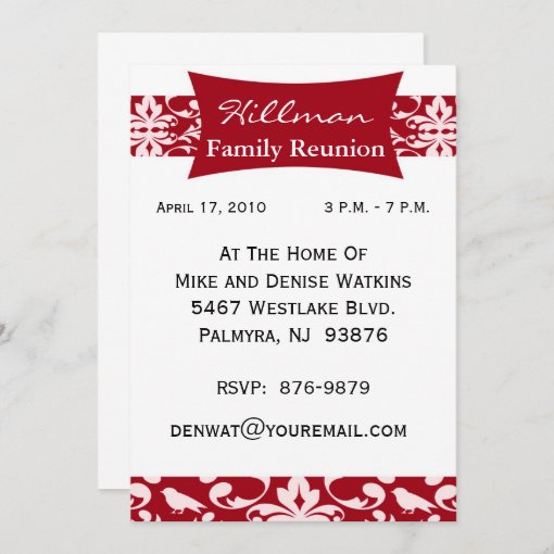Customized Family Reunion Invitation | Zazzle