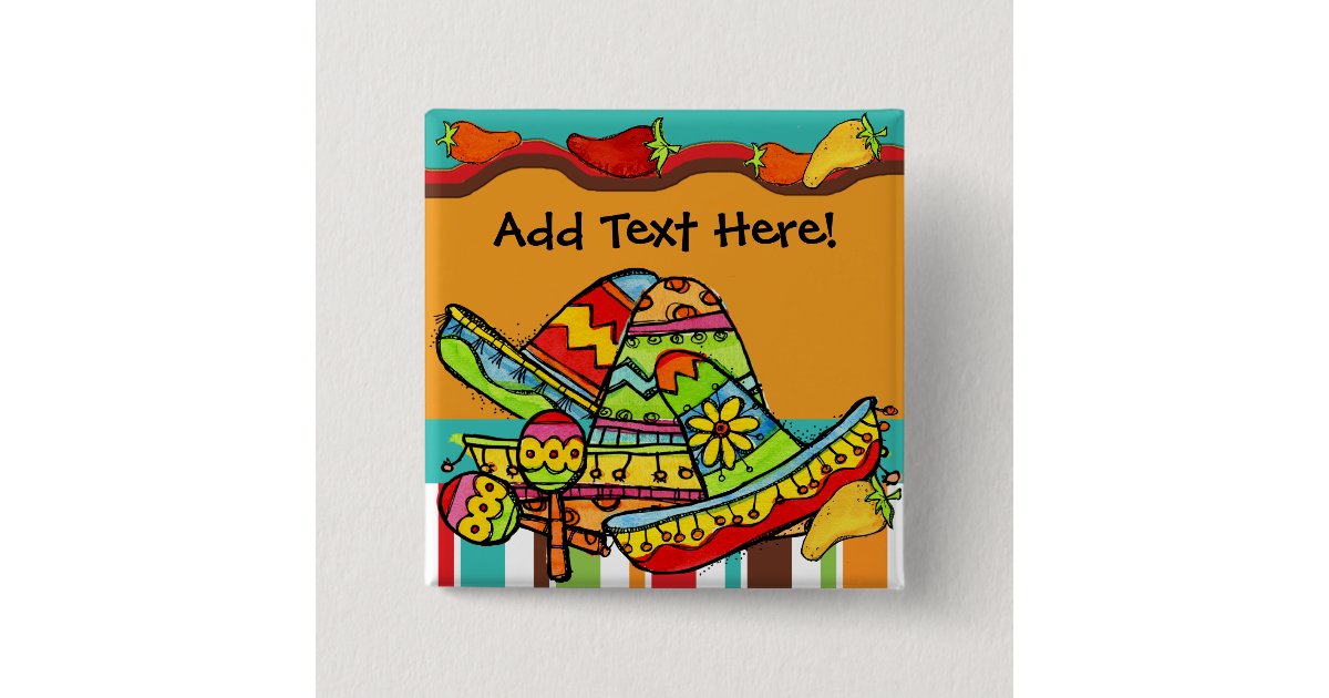 Customized Fiesta Button | Zazzle