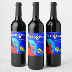 Customized Flamenco Sangria Wine Label | Zazzle