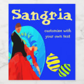 Customized Flamenco Sangria Wine Label | Zazzle