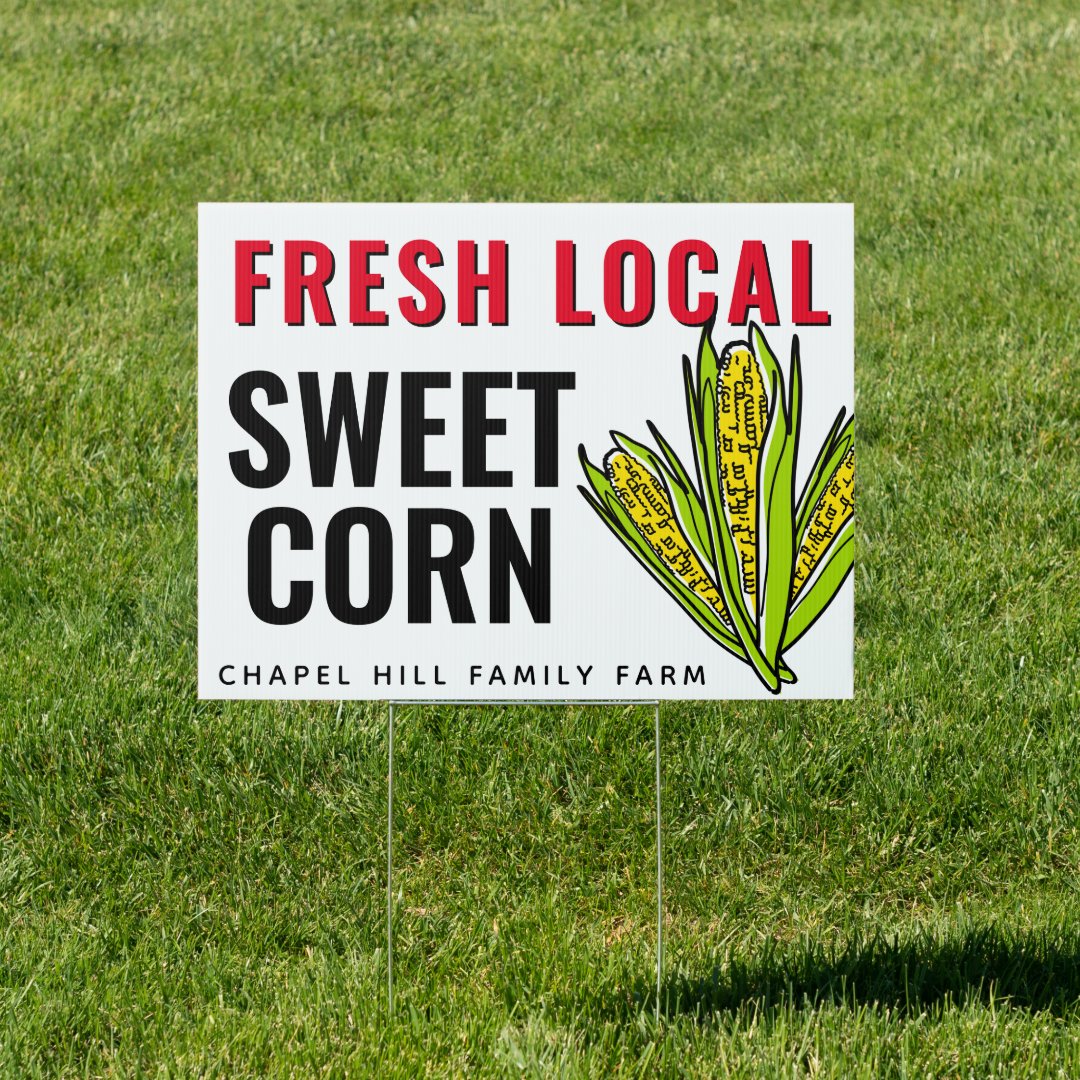 Customized Fresh Sweet Corn Sale Sign | Zazzle