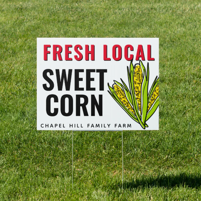 Customized Fresh Sweet Corn Sale Sign | Zazzle