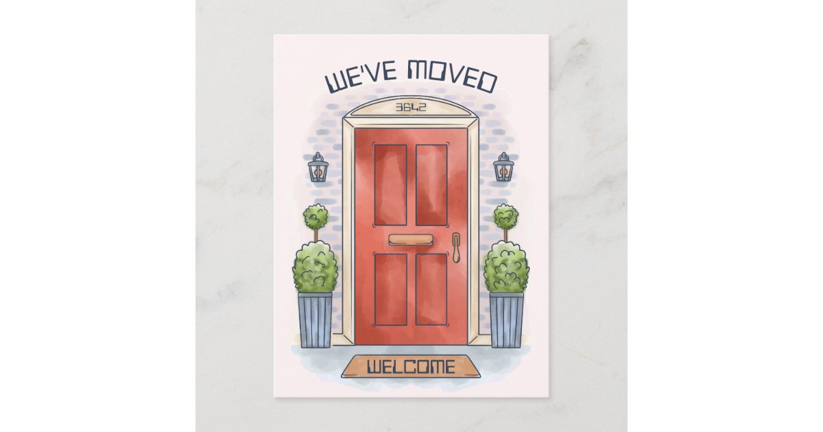 CUSTOMIZED FRONT HOUSE DOOR GREETING CARD | Zazzle