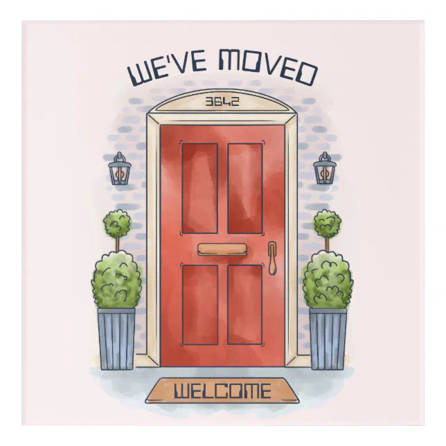 CUSTOMIZED FRONT HOUSE DOOR GREETING CARD ACRYLIC PRINT | Zazzle