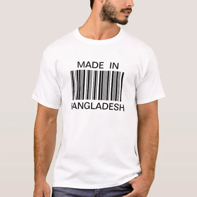 Customized Generic Bar Code Made In T-shirt | Zazzle