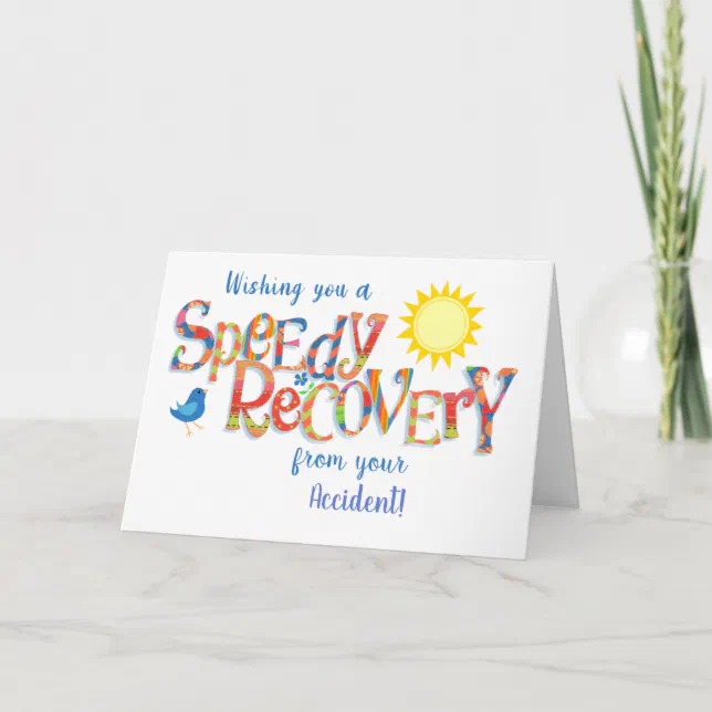 Customized Get Well Word Art Card | Zazzle