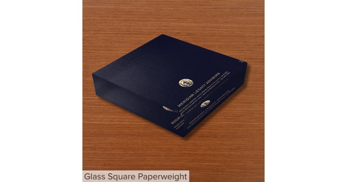 Customized Glass Paperweight with Logo | Zazzle