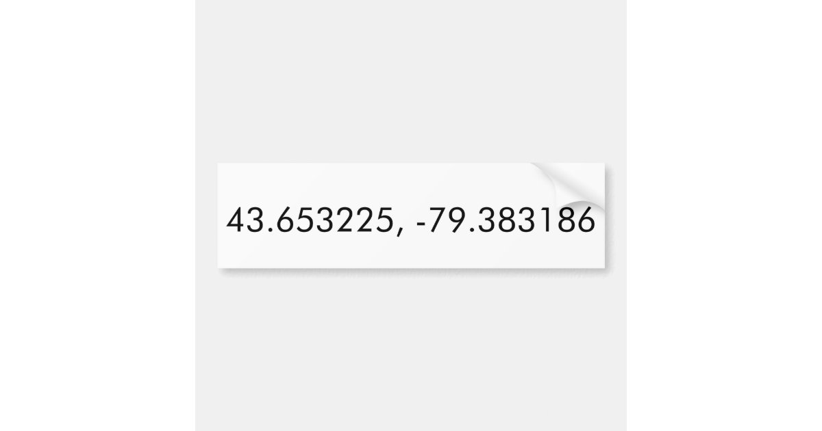 Customized GPS bumper sticker | Zazzle