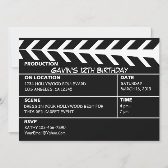 Customized Hollywood Walk of Fame Invitation | Zazzle.com