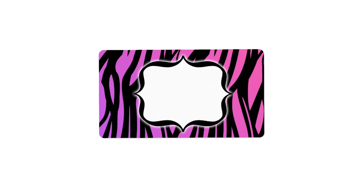 Customized Hot Zebra Blank Label | Zazzle