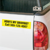 Customized How is My Driving Bumper Sticker | Zazzle