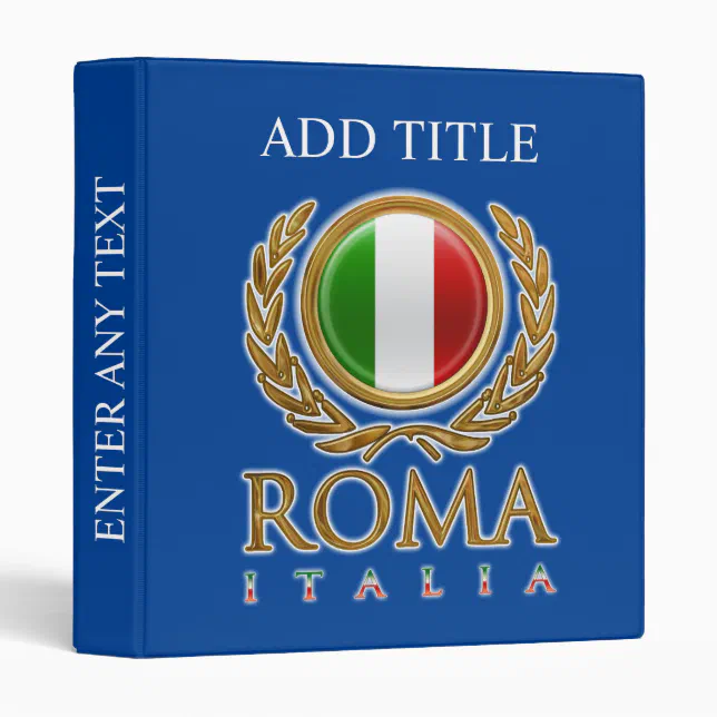 Customized Italian Flag 3 Ring Binder | Zazzle