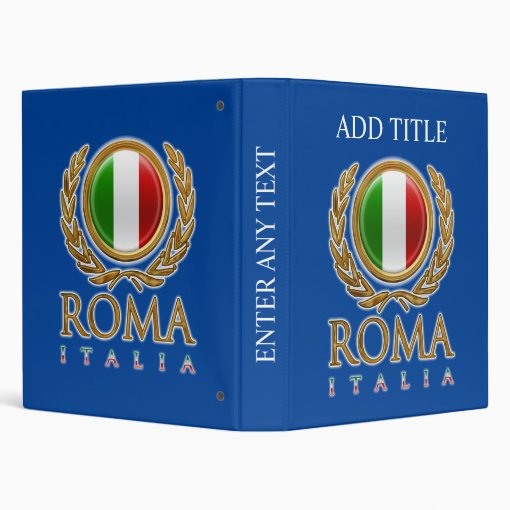 Customized Italian Flag 3 Ring Binder | Zazzle