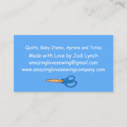 Customized Light Blue Sewing Machine Business Card | Zazzle