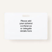 Customized Logo Photo ID Delegate BLACK Badge | Zazzle