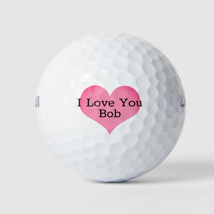 Customized Love Heart Golf Balls | Zazzle