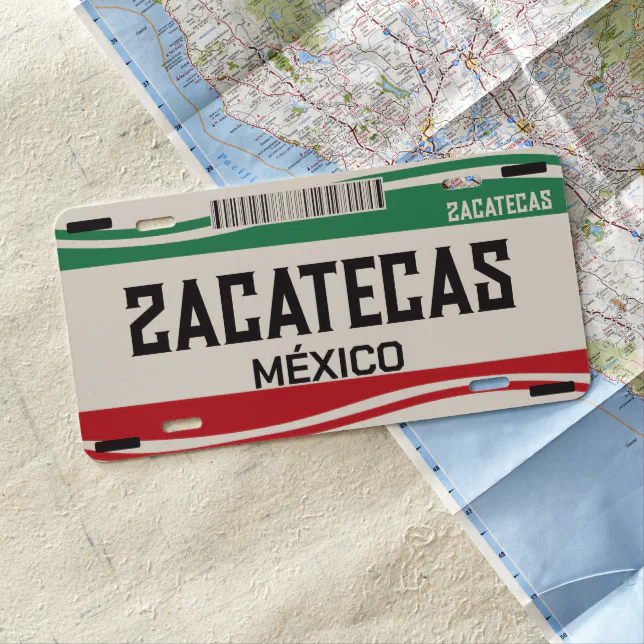 CUSTOMIZED MEXICO ZACATECAS CITY LISENCE PLATE | Zazzle
