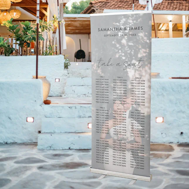 Customized Modern Wedding Photo DIY Seating Chart Retractable Banner ...