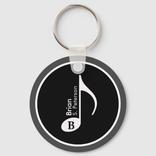 Customized Musical Note Keychain | Zazzle