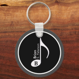 Customized Musical Note Keychain | Zazzle