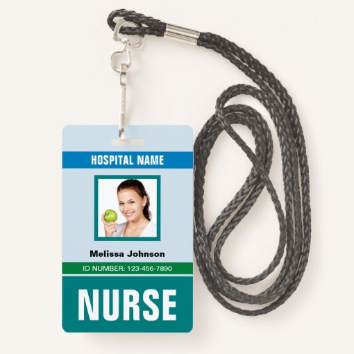 Customized Name and Photo | Nurse ID Card Badge | Zazzle