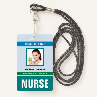 Customized Name and Photo | Nurse ID Card Badge | Zazzle
