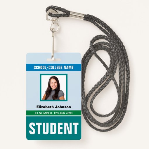 Customized Name and Photo | Student ID Card Badge | Zazzle