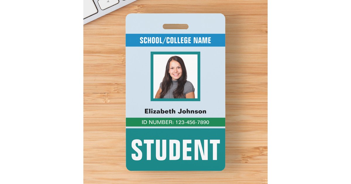Customized Name and Photo | Student ID Card Badge | Zazzle