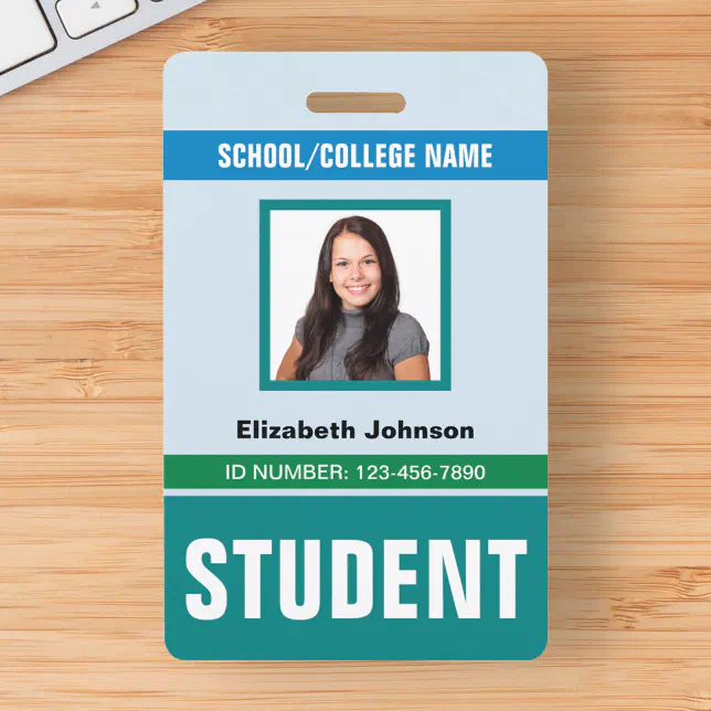 Customized Name and Photo | Student ID Card Badge | Zazzle