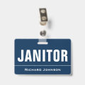 Customized Name Janitor Badge | Zazzle