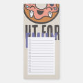Customized Name Kawaii Donut Forget Checklist Magnetic Notepad | Zazzle