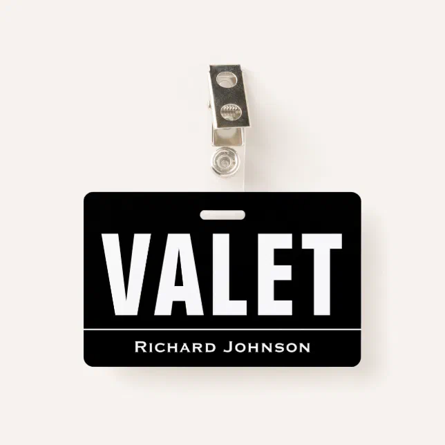 Customized Name Valet Badge | Zazzle