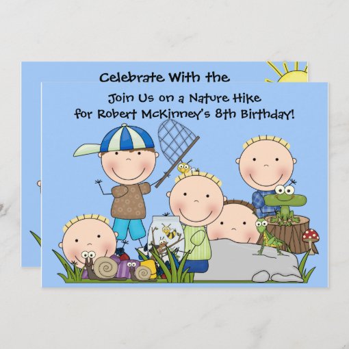 Customized Nature Hike Birthday Invitation | Zazzle