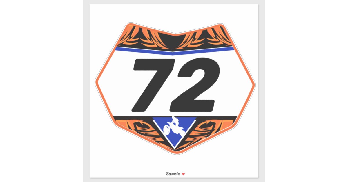 Customized number plate vinyl sticker | Zazzle