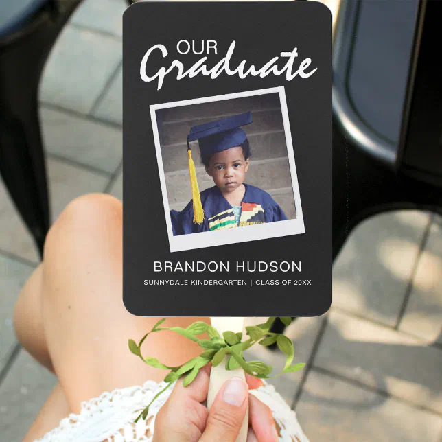 Customized Our Graduate | Photo Graduation Hand Fan | Zazzle