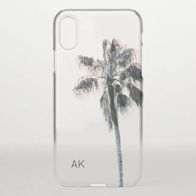Customized Palm Tree iPhone X case - clear | Zazzle